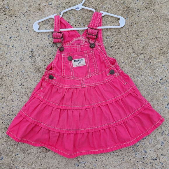 OshKosh B'gosh | Dresses | 8 Month Osh Kosh Pink Overall Dress | Poshmark